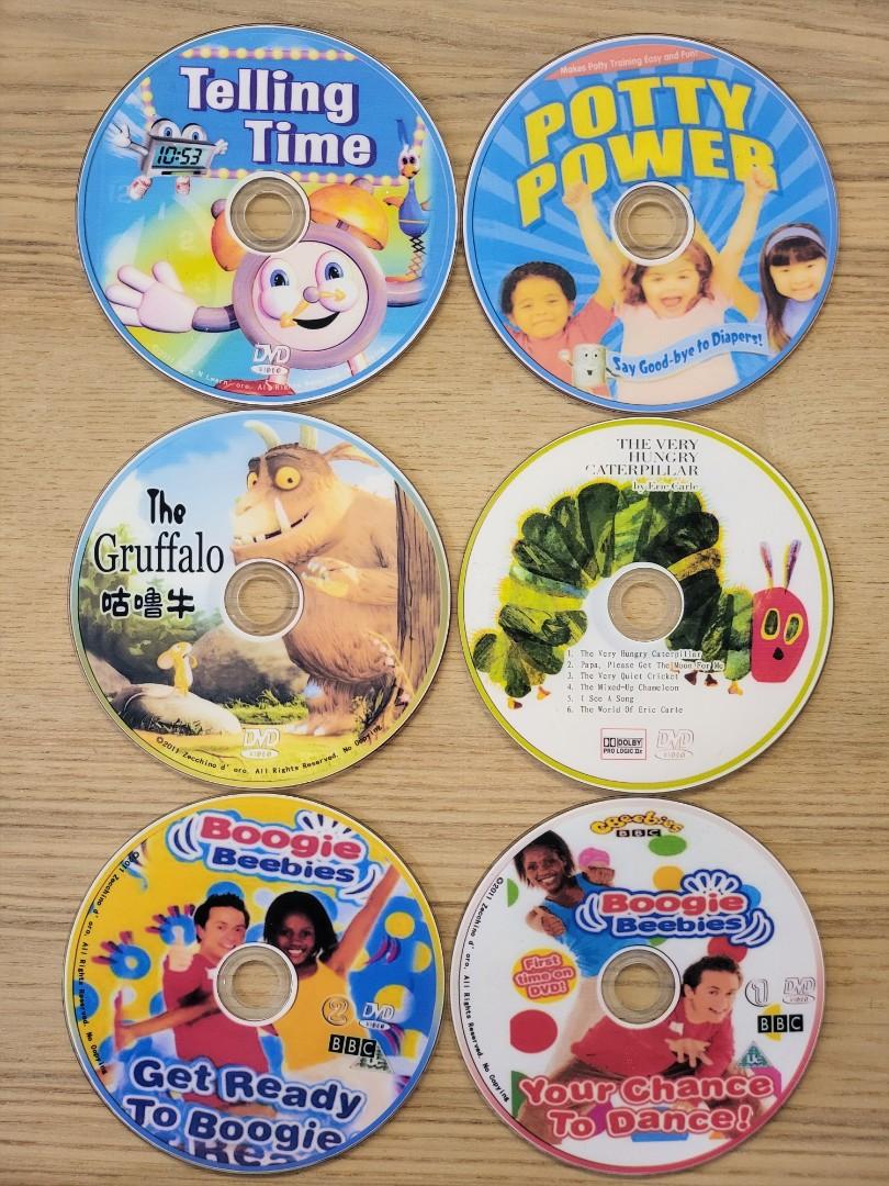 DVD : Gruffalo, Hungry Caterpillar, Potty Power, Telling Time, Boogie ...