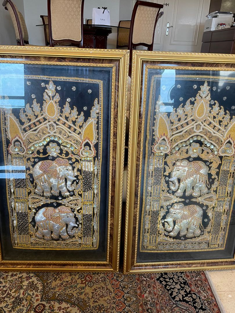 Elephant wall decoration from Myanmar, Furniture & Home Living, Home ...