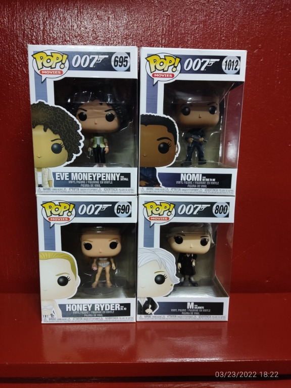 Funko - Bond Girls set - M , Honey Ryder , Eve Moneypenny , Nomi ...