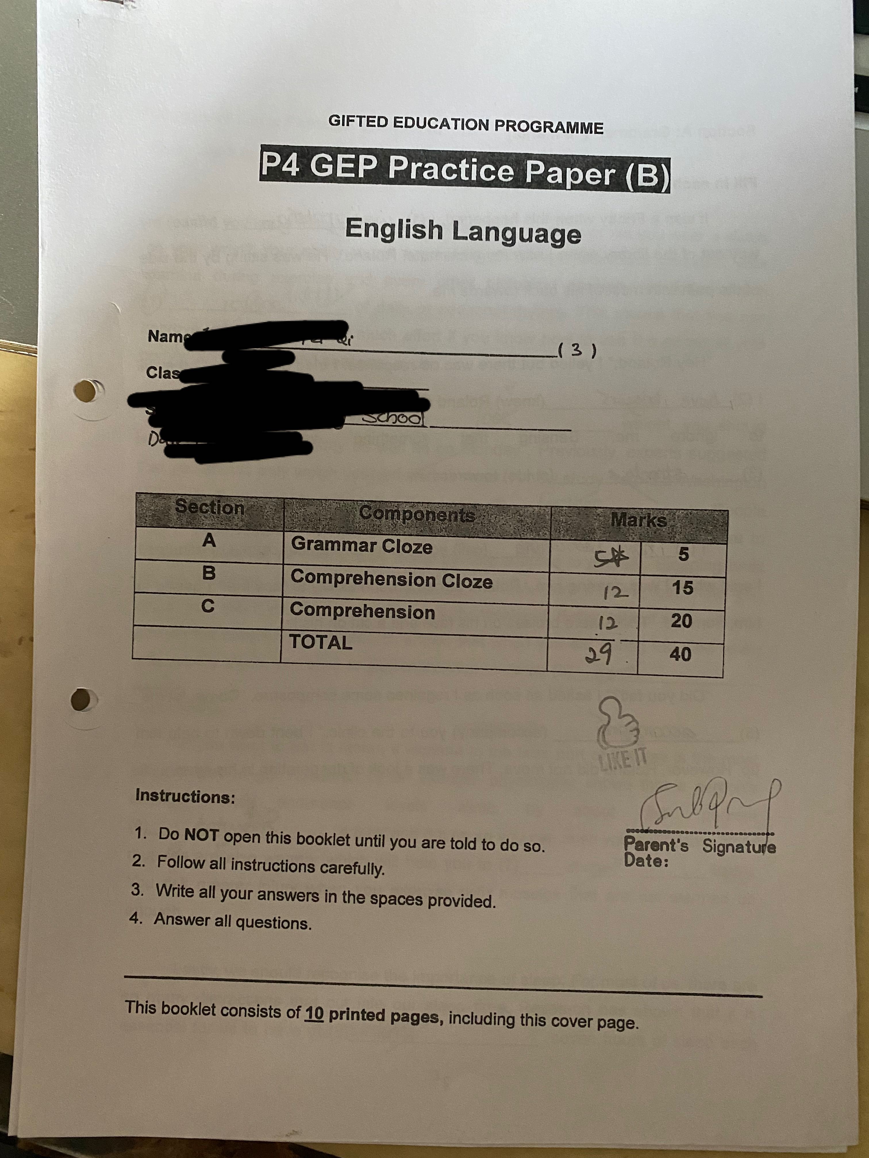 GEP ENGLISH Primary 4 papers with answers, Hobbies & Toys, Books ...