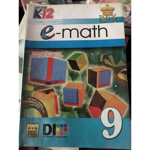 GRADE 9 BOOKS || e-math (Mathematics) - REX Book Store, Hobbies & Toys ...