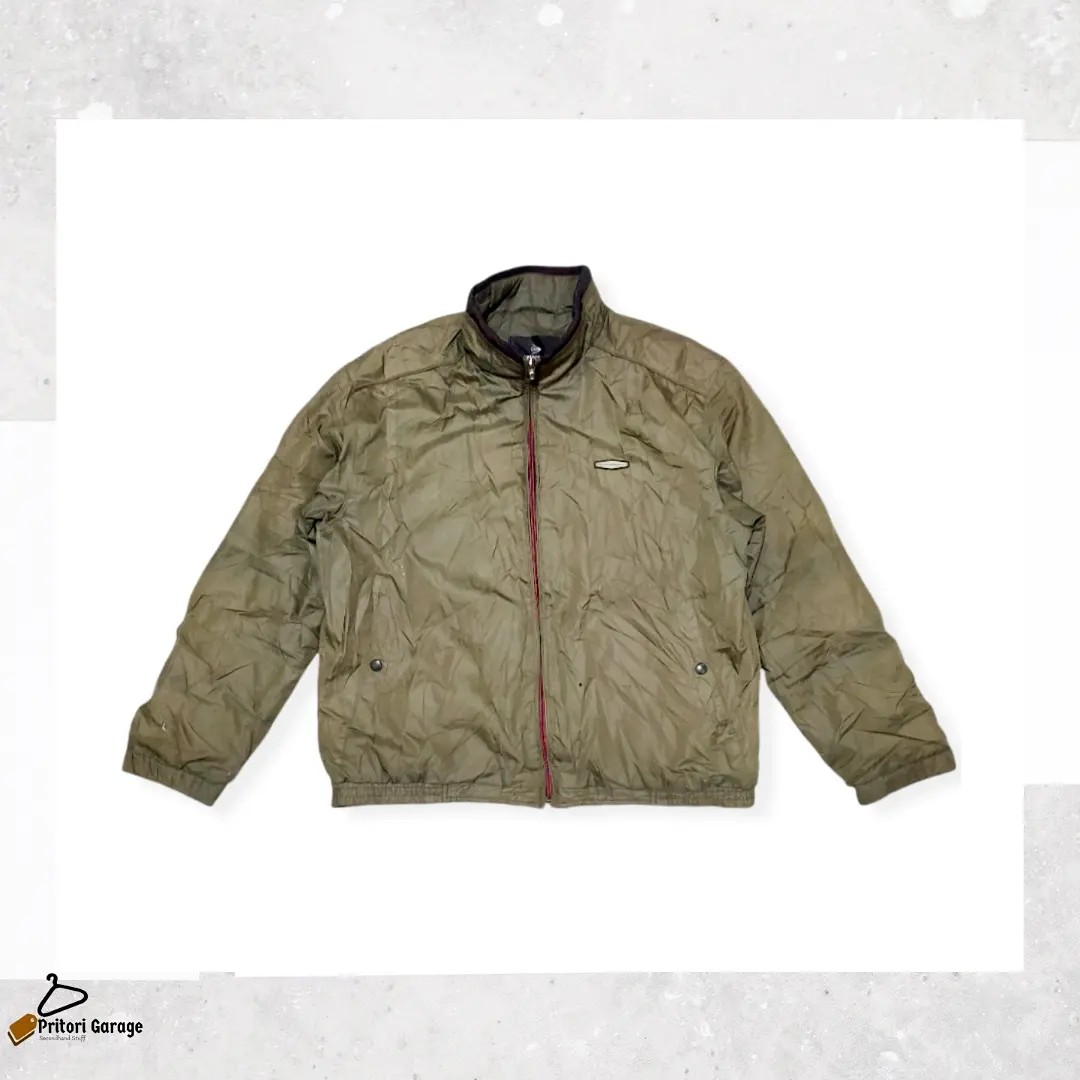 Harington Work Jacket Dunlop Motor Sport Green Army "Vintage", Fesyen ...