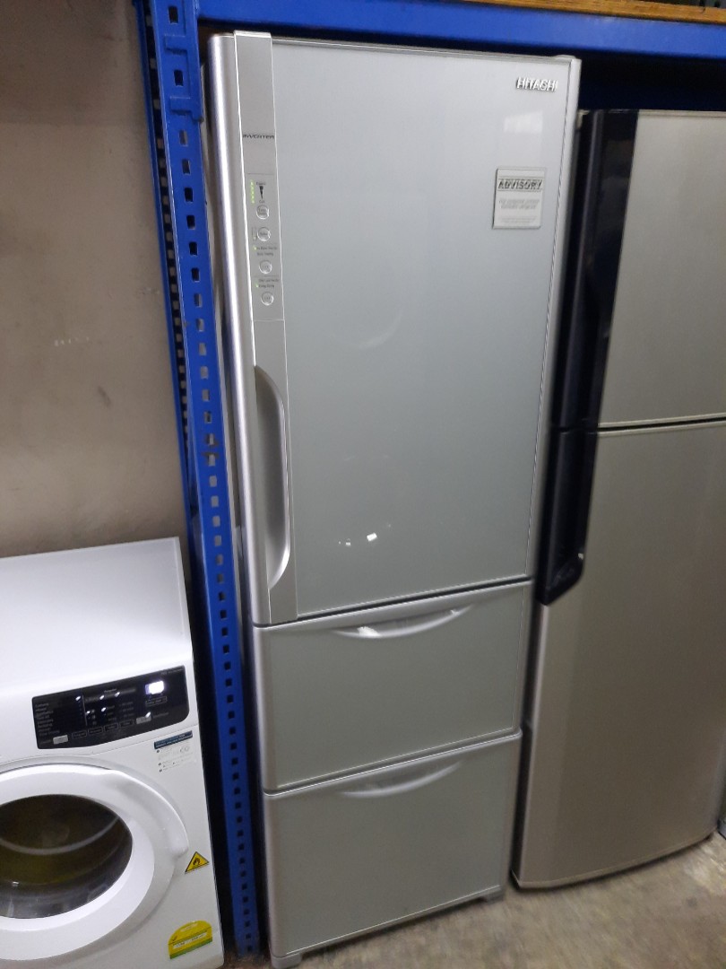 Hitachi glass door refrigerator fridge inverter 365L net warranty ...