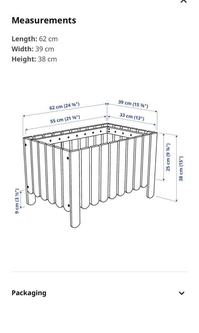 Ikea Askholmen wooden planter, Furniture & Home Living, Gardening, Pots ...