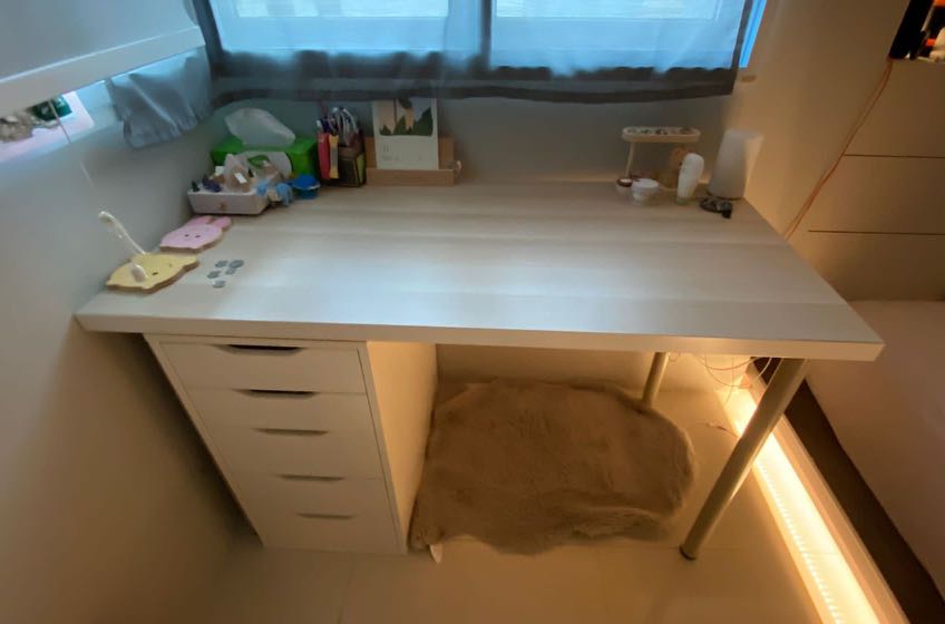 Ikea Table (4-legs) + Drawers, Furniture & Home Living, Furniture ...
