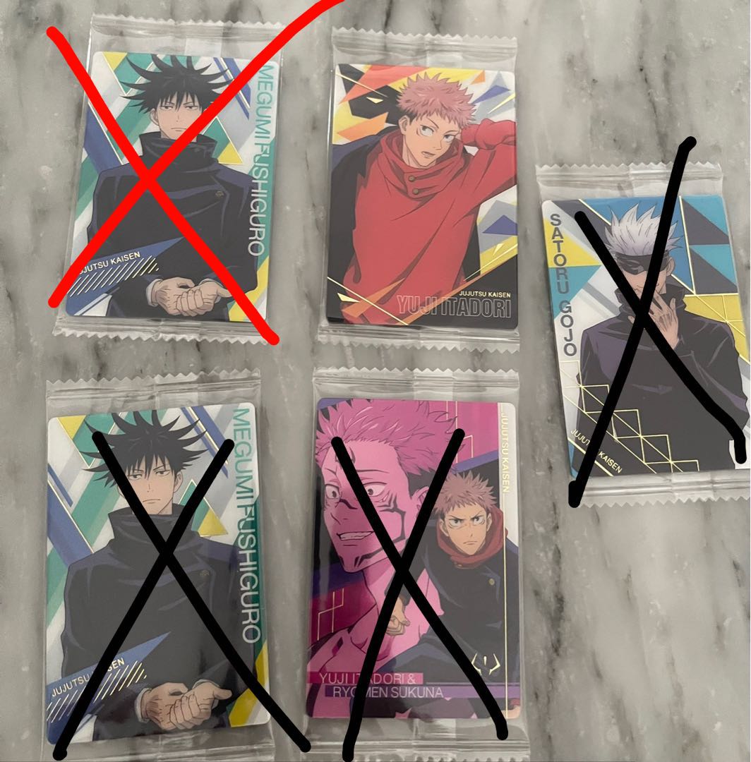 Jujutsu Kaisen JJK DS Demon Slayer Wafer Cards/Stickers, Hobbies & Toys ...