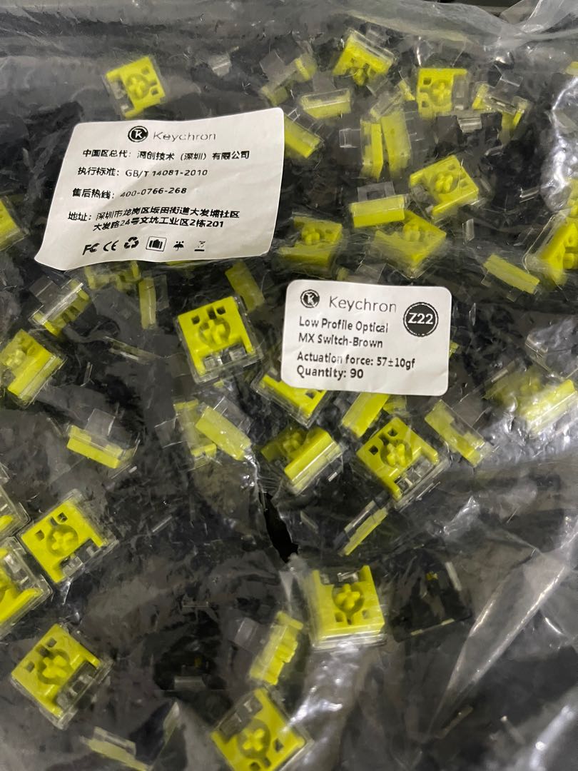 Keychron low profile optical banana switch., Computers & Tech, Parts ...