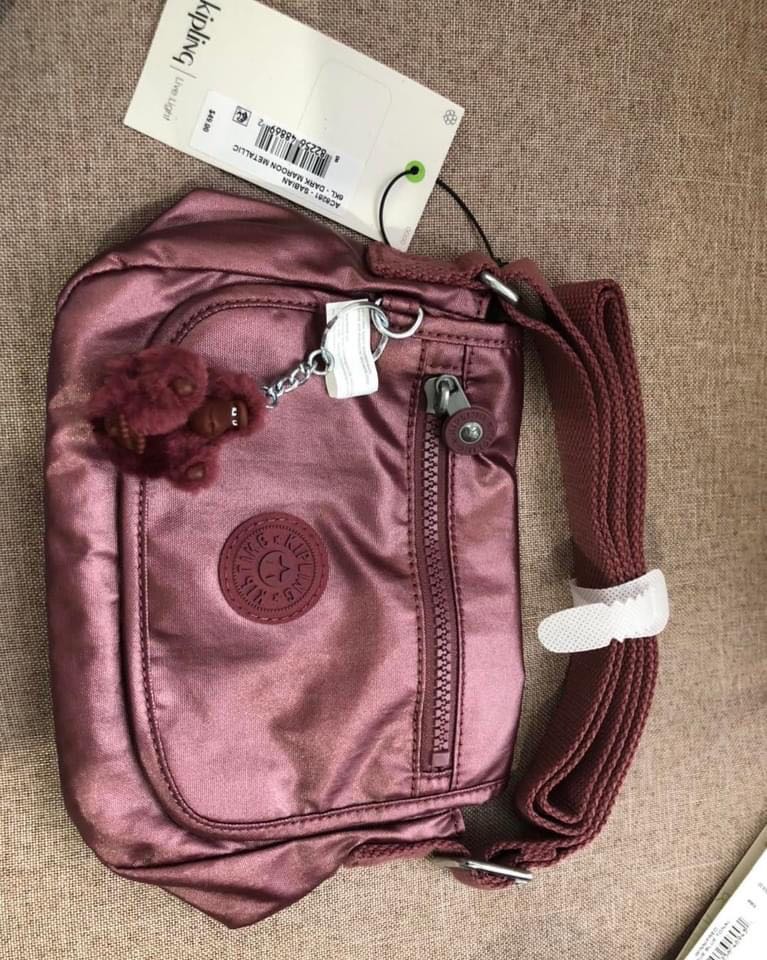 Kipling Cross Body Bag Dark Maroon, Women's Fashion, Bags & Wallets ...