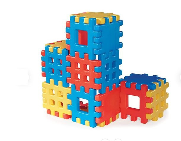 TP-Little Tikes Big Waffle Block Set - 18 pieces, Blue/Red/Yellow ...