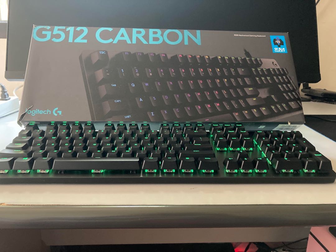 Logitech G512 Carbon RGB Mechanical Gaming Keyboard (GX Blue Clicky ...