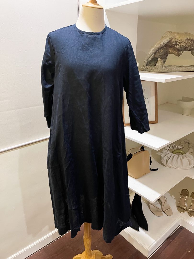 Muji Linen dress, Women's Fashion, Dresses & Sets, Dresses on Carousell