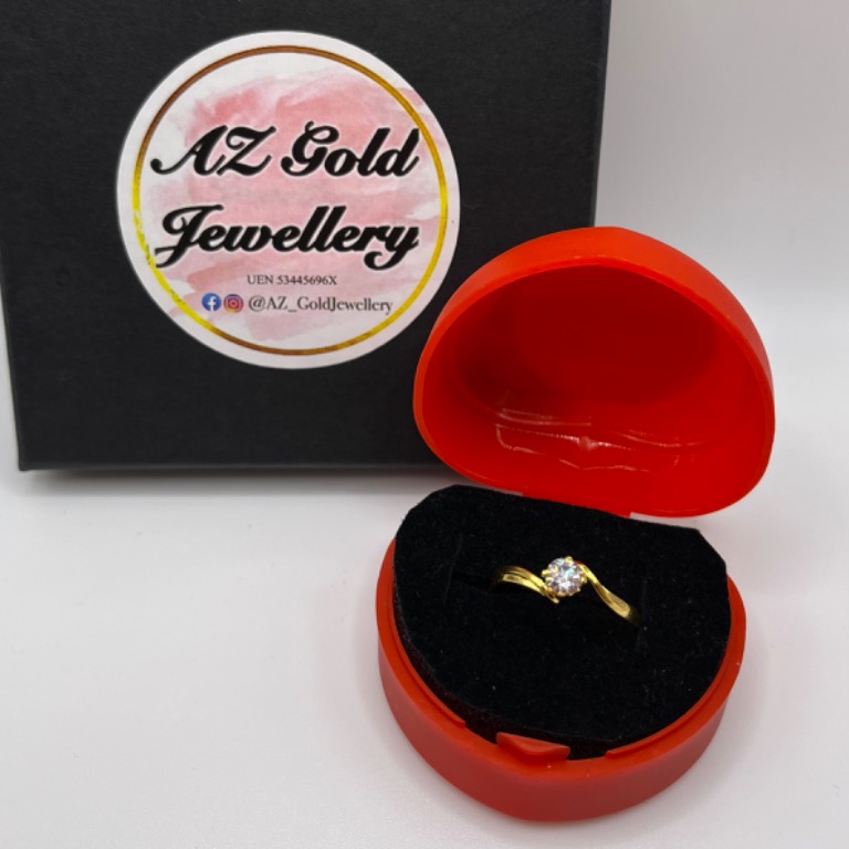 NEW! 916 GOLD DIAMOND RING!, Women's Fashion, Jewelry & Organisers ...