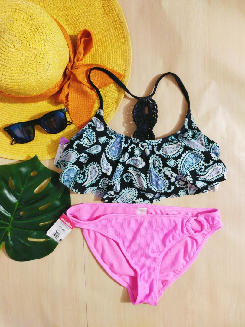 NO BOUNDARIES TWO PIECE SWIMSUIT / BIKINI, Women's Fashion, Swimwear ...