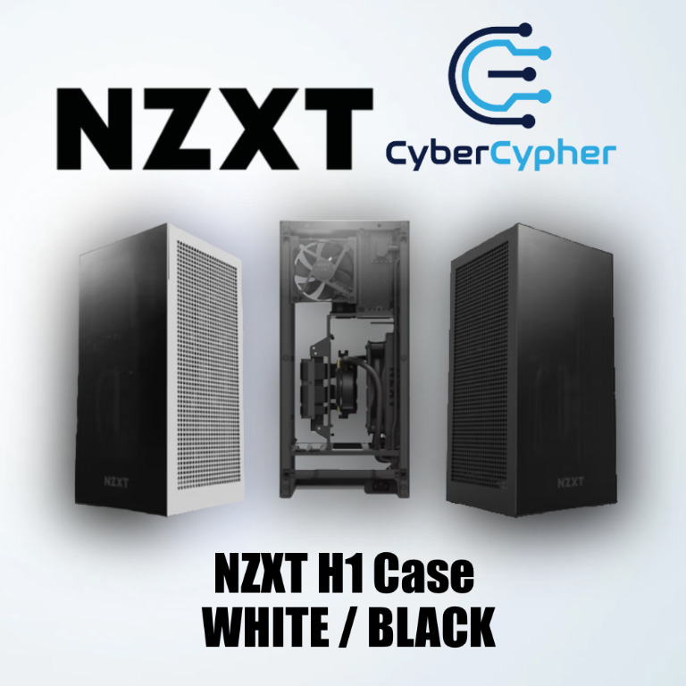 NZXT H1 Mini-ITX Case (Black/White) (H1v1/H1v2), Computers & Tech ...