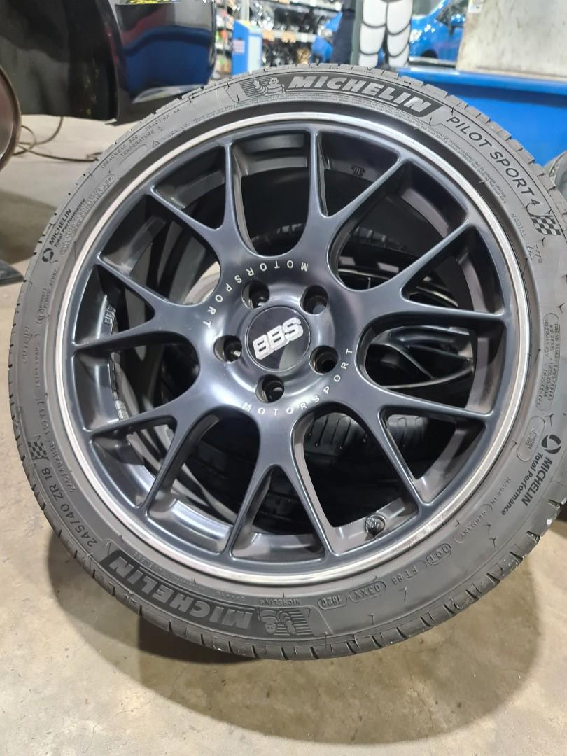Original BBS CH-R 18" Rims w Michelin/Pirelli Tyres, Car Accessories ...