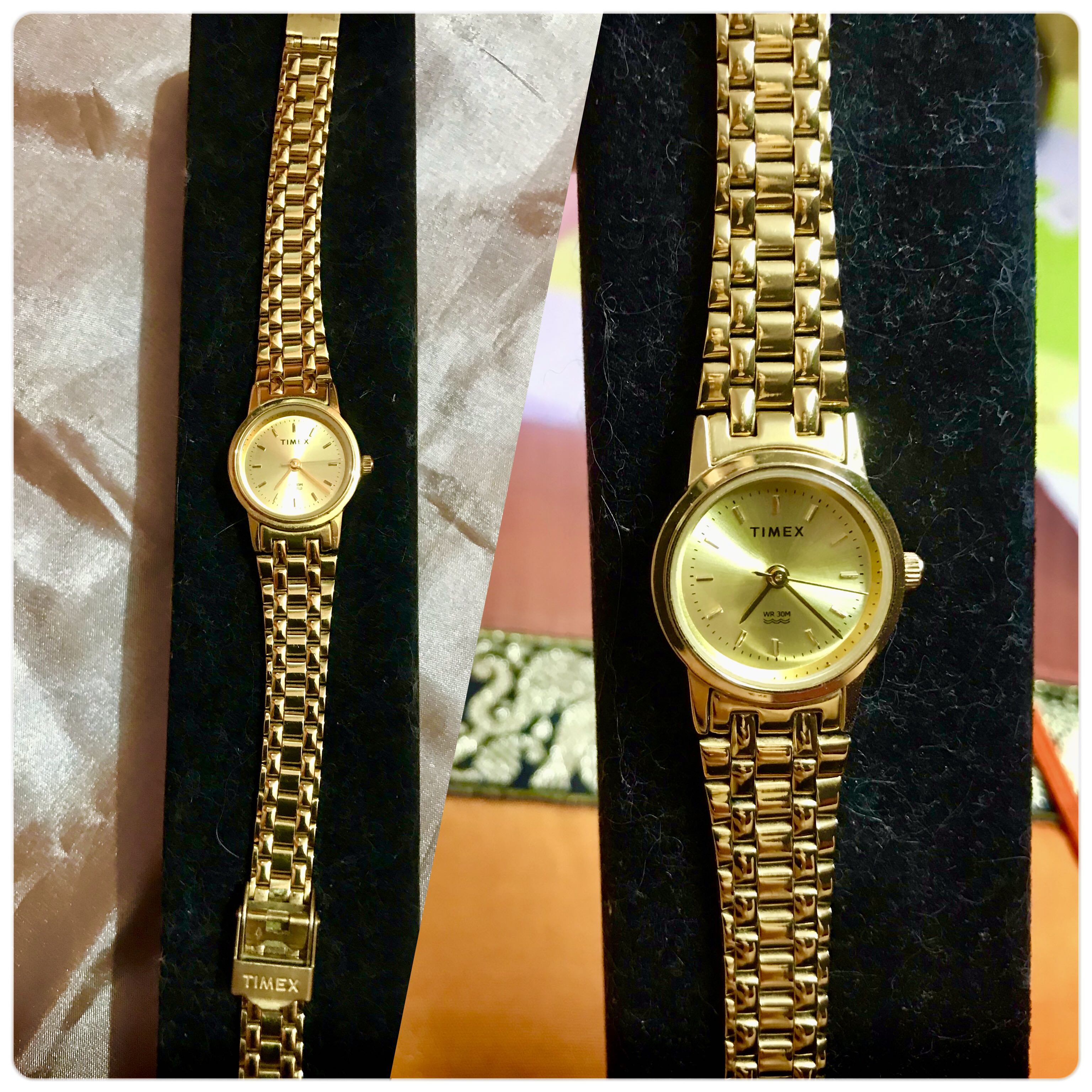 Authentic Timex AB series gold stainless analog watch for ladies, Women ...