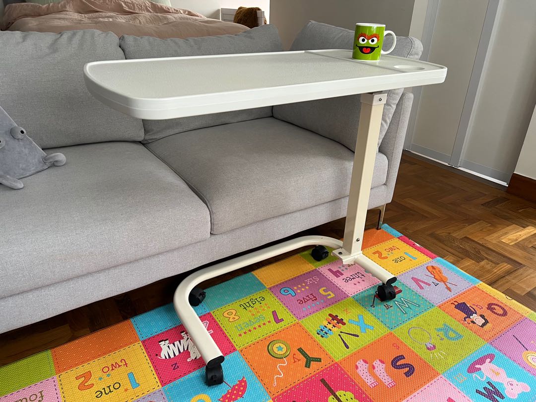 Overbed hospital table portable, Health & Nutrition, Assistive ...