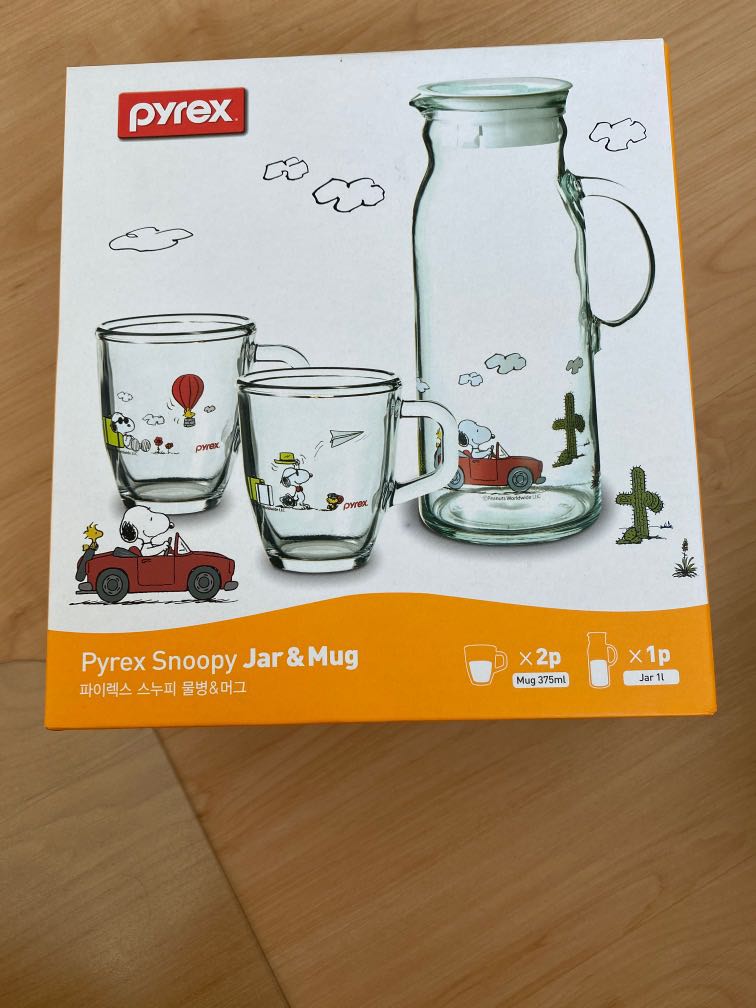 Pyrex snoopy jar and mug, Furniture & Home Living, Kitchenware ...
