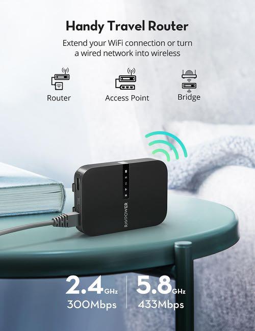 RAVPOWER FileHub New Version AC750 Wireless Travel Router, Computers ...