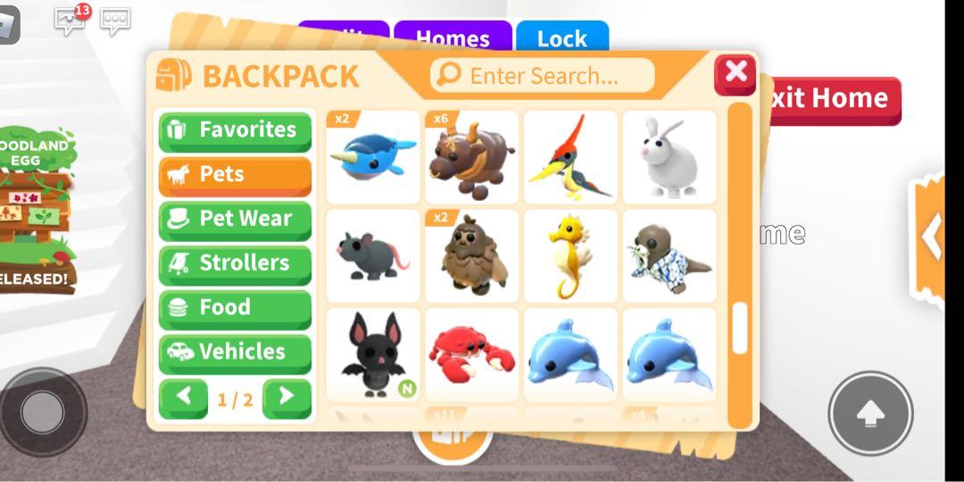 Roblox adopt me pet inventory, 電子遊戲, 電子遊戲, 其他 - Carousell