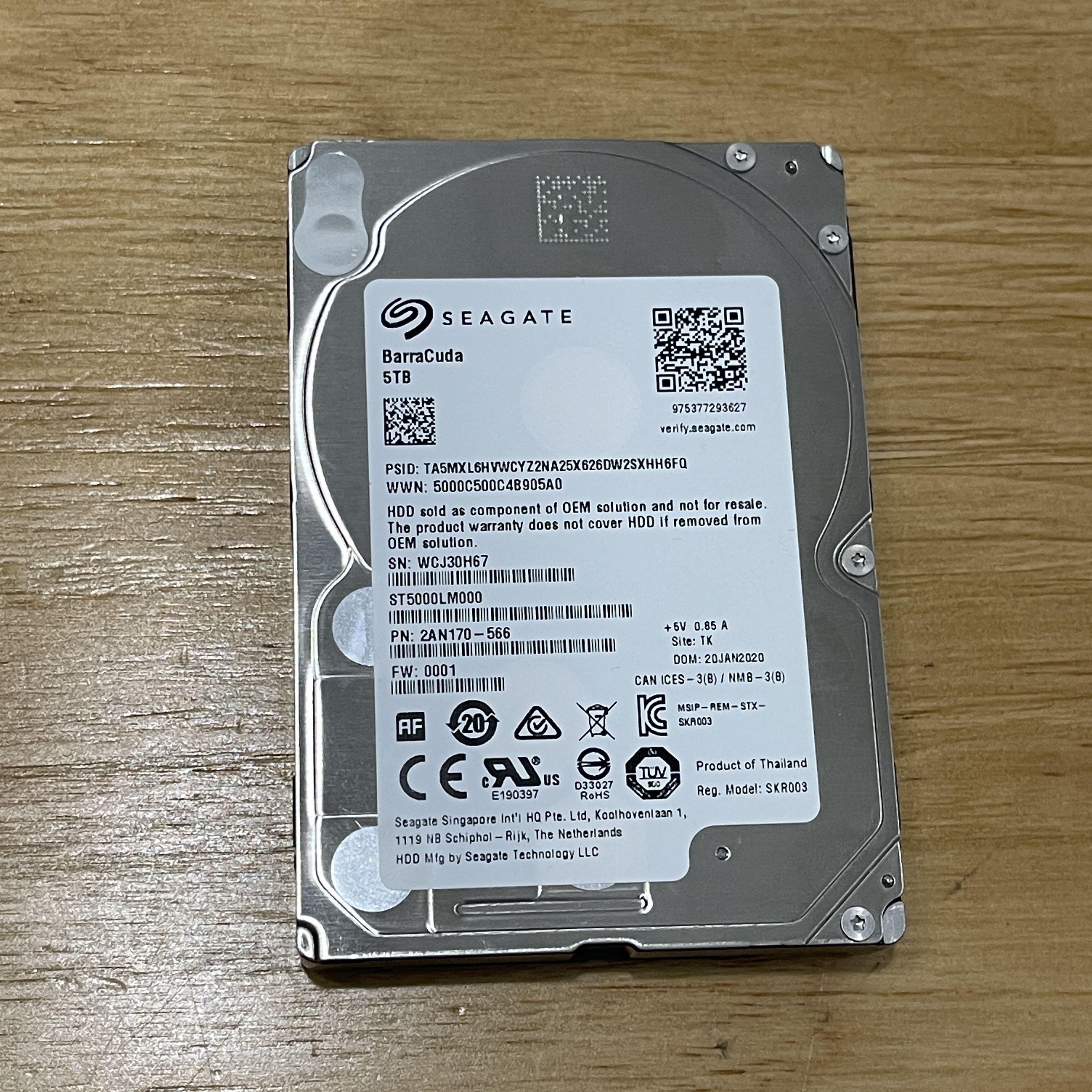 Seagate Barracuda 5TB 2.5”, Computers & Tech, Parts & Accessories, Hard ...