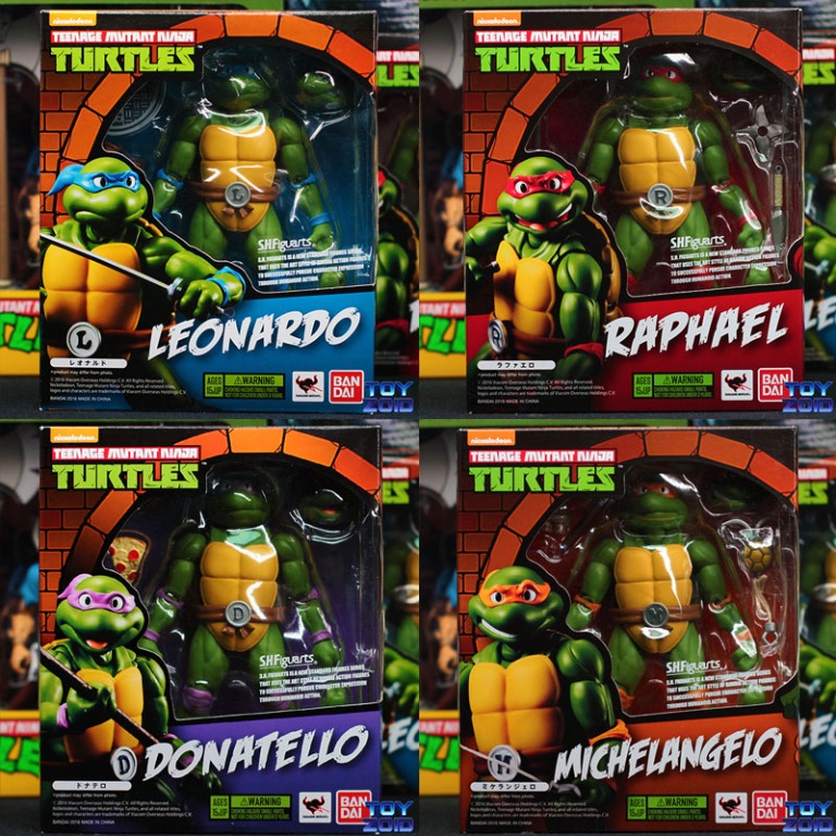SH Figuarts Teenage Mutant Ninja Turtles TMNT Complete Set SHF Leonardo ...