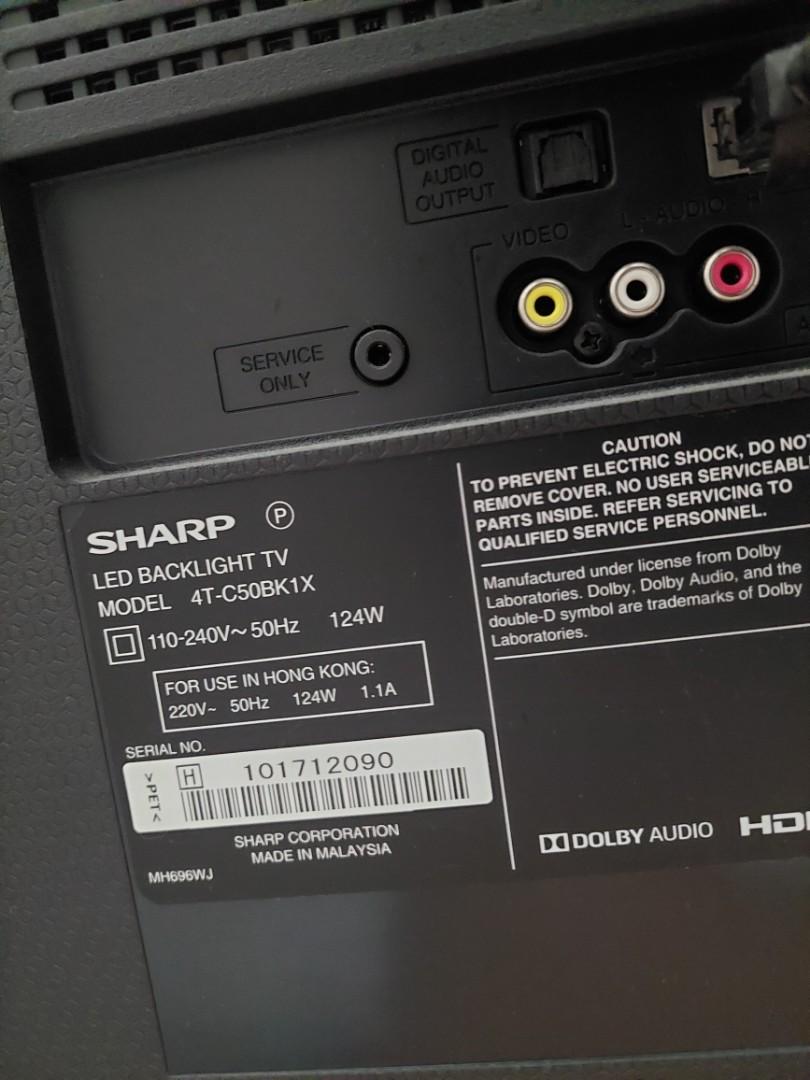 Sharp 50 inch smart tv, 家庭電器, 電視 & 其他娛樂, 電視 - Carousell