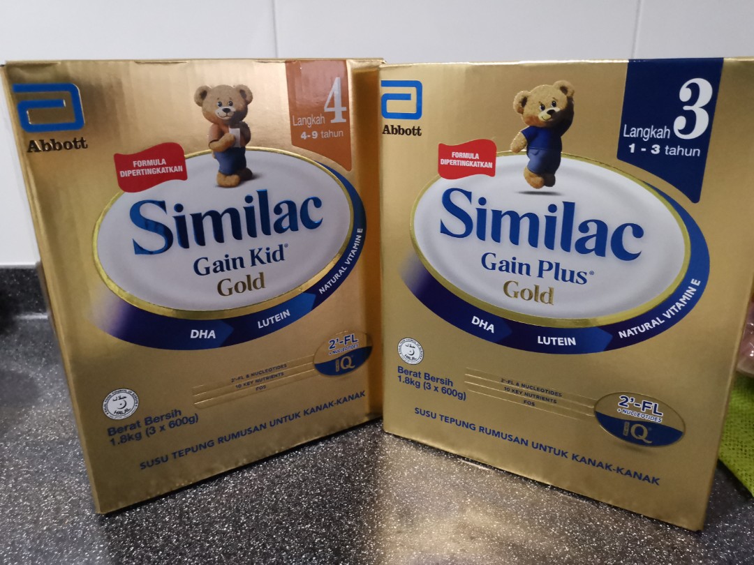Similac gain/kid (stage 3/4) 1.8kg, Babies & Kids, Nursing & Feeding ...