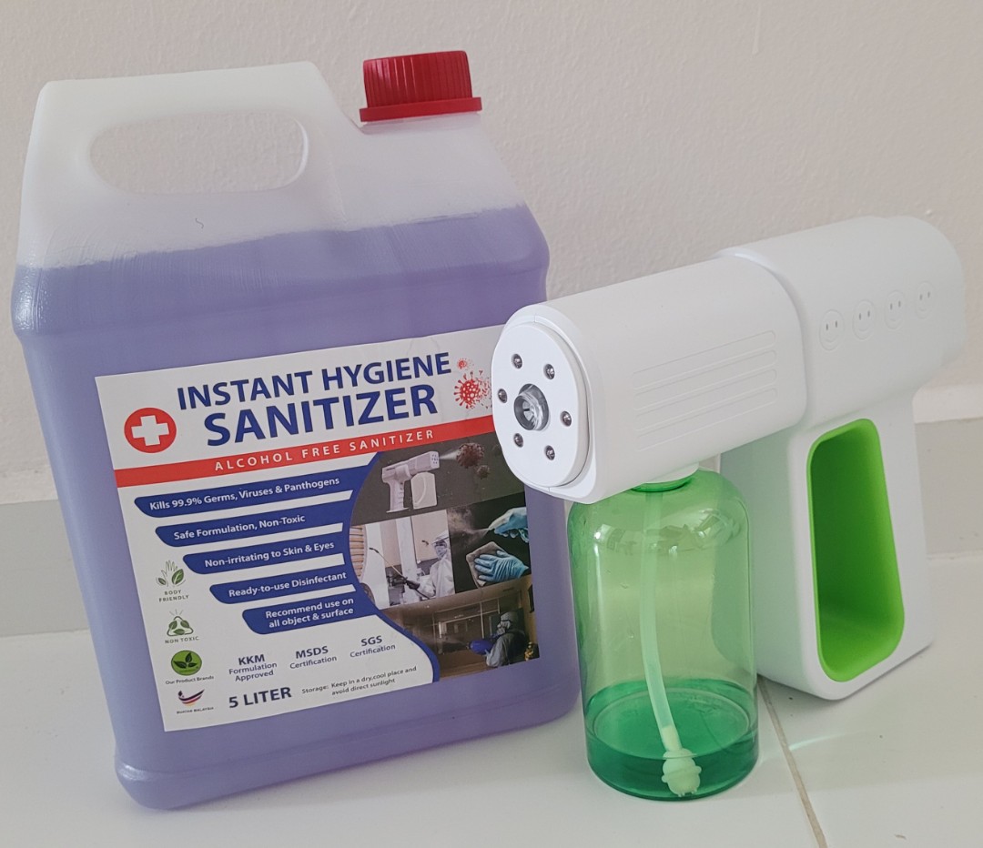 Nano Gun + 5L Sanitizer, Beauty & Personal Care, Sanitary Hygiene on ...