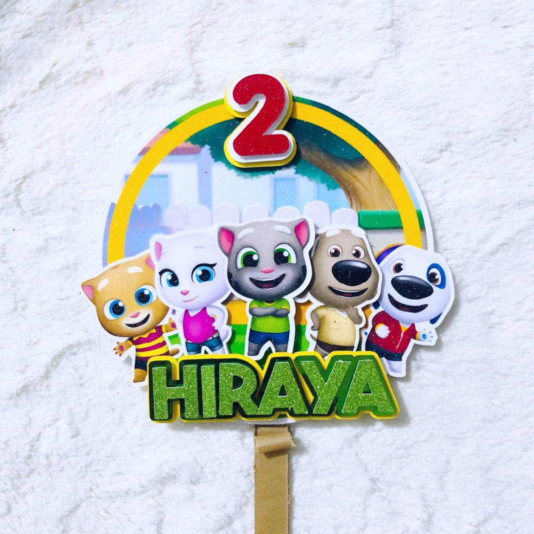 Talking Tom Cake Topper Hobbies And Toys Stationary And Craft Occasions And Party Supplies On Carousell