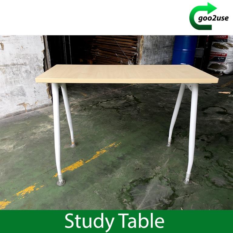 Thick Wooden Top Study Table, Furniture & Home Living, Furniture ...