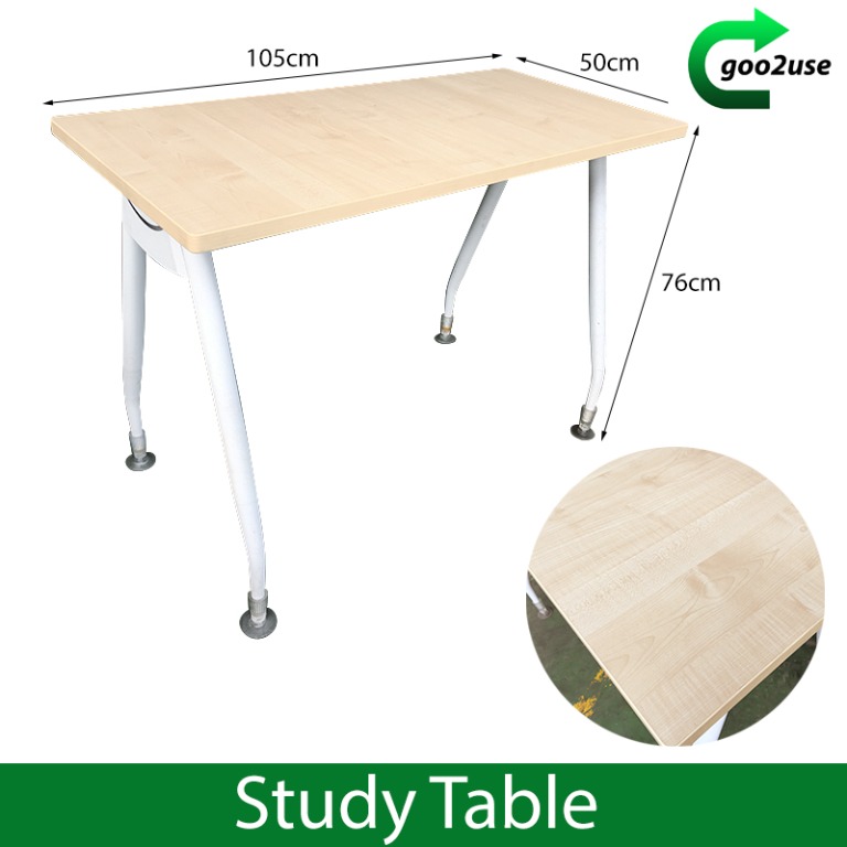 Thick Wooden Top Study Table, Furniture & Home Living, Furniture ...