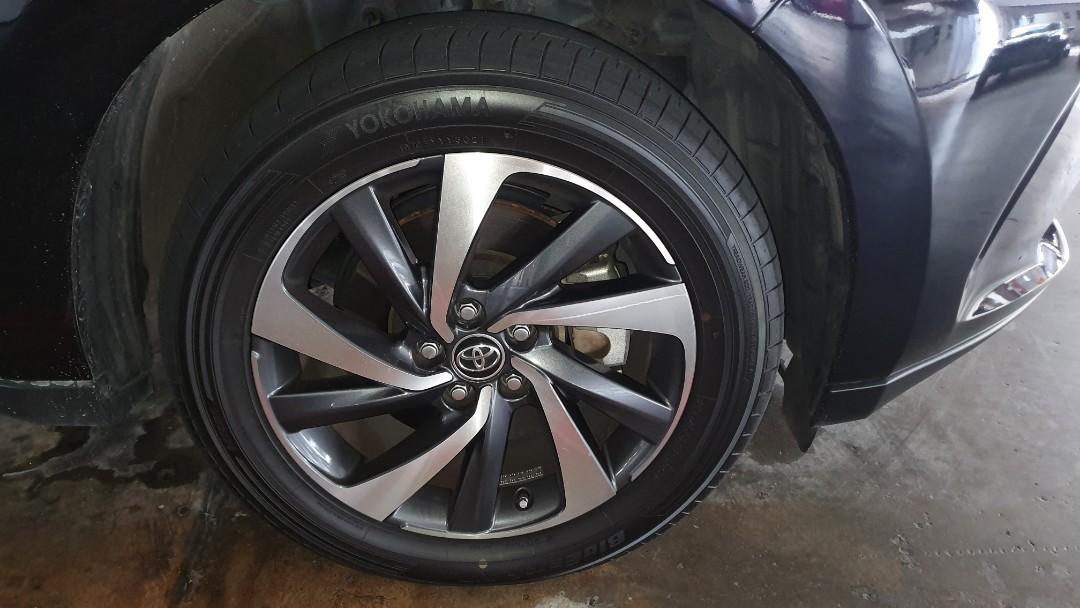 Toyota Harrier Turbo M 2019 original 18" rims with yokohama tyres, Car ...