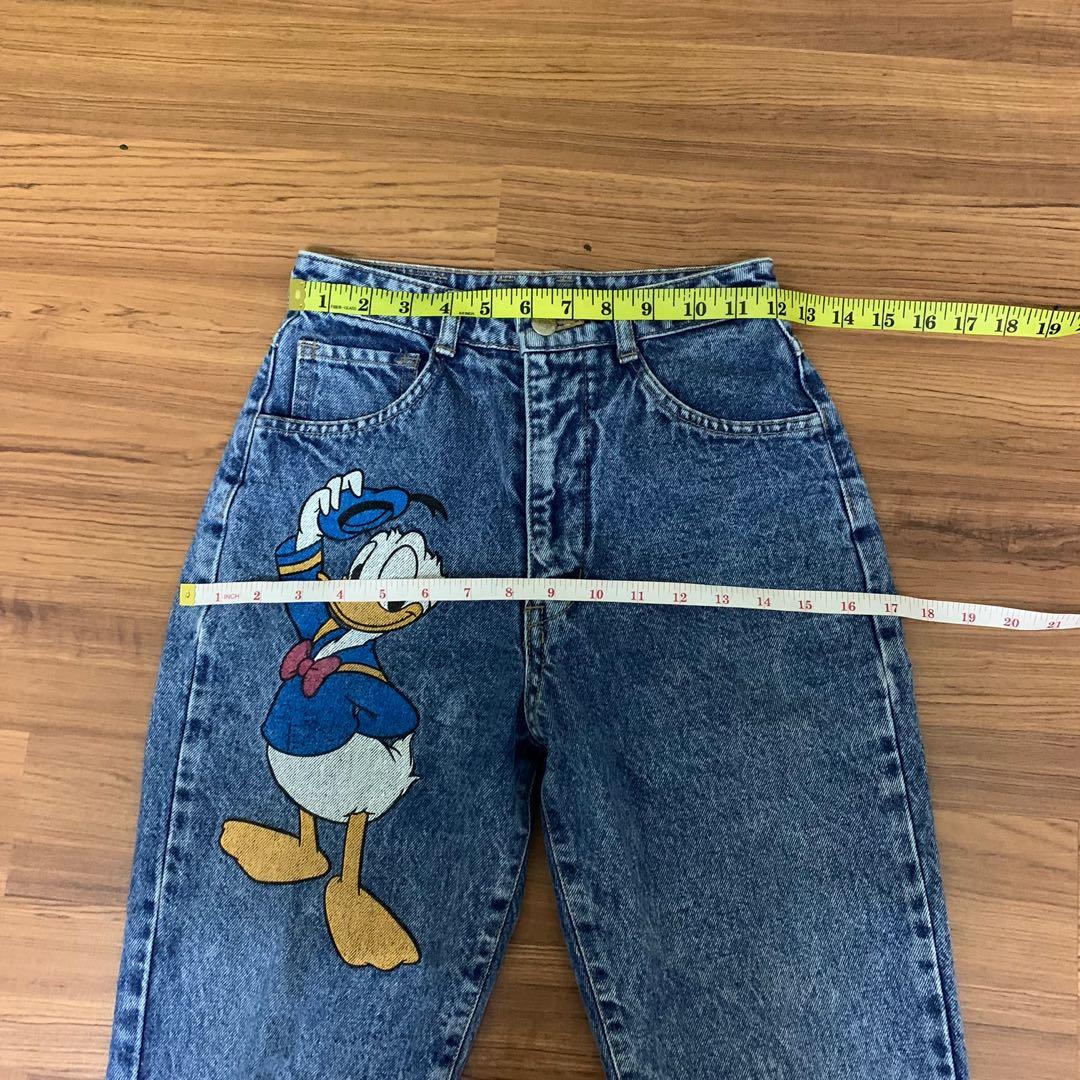 Vintage Donald Duck Tappered leg jeans pants, Women's Fashion, Bottoms ...