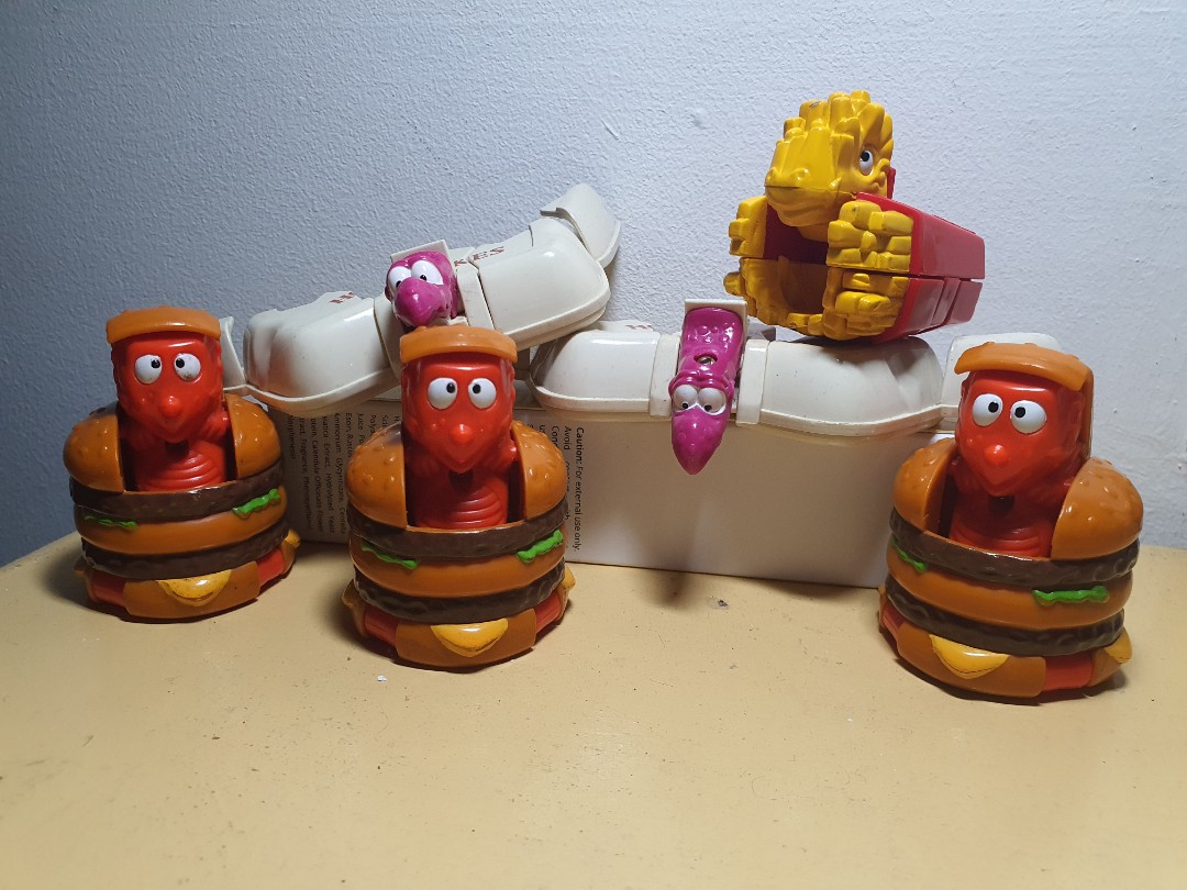 Vintage McDo Happy Meal robots, Hobbies & Toys, Toys & Games on Carousell