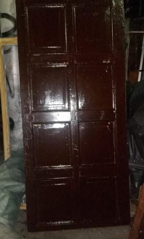 Vintage Old Red Narra Door pinto 80*205, Furniture & Home Living ...