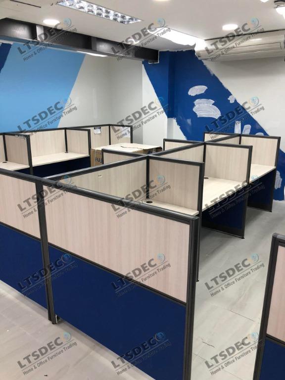 workstation table with sharing panel office partitions, Furniture ...