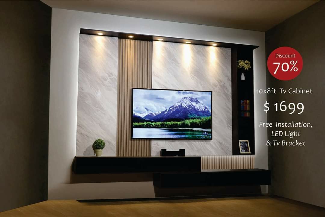10ft Full height TV console, Furniture & Home Living, Furniture, TV ...