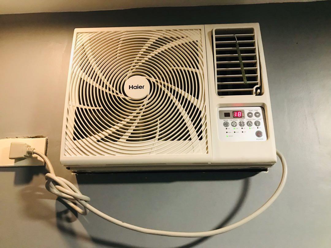 1 HP Haier window type. Inverter grade., TV & Home Appliances, Air ...