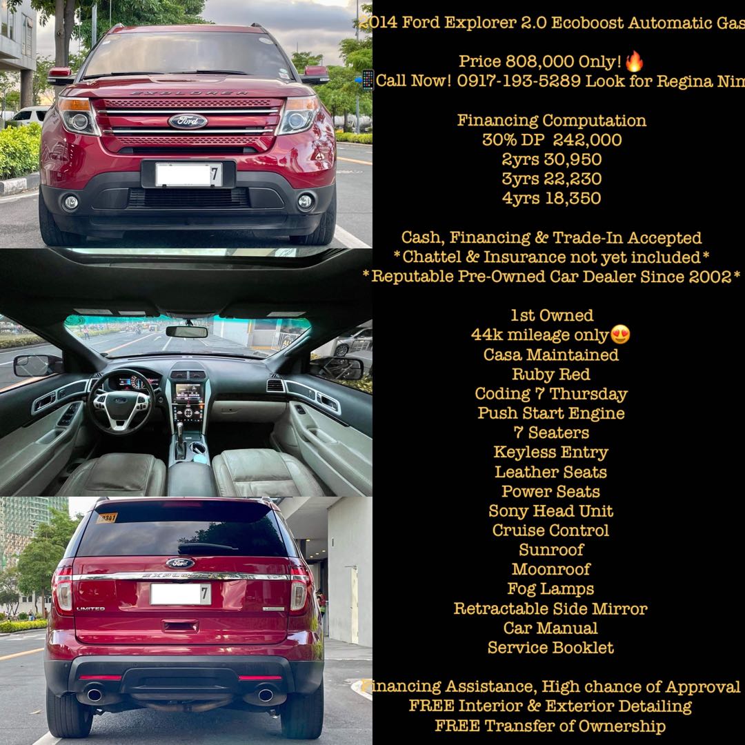 2014 Ford Explorer 2.0 Ecoboost Automatic Auto, Cars for Sale, Used ...