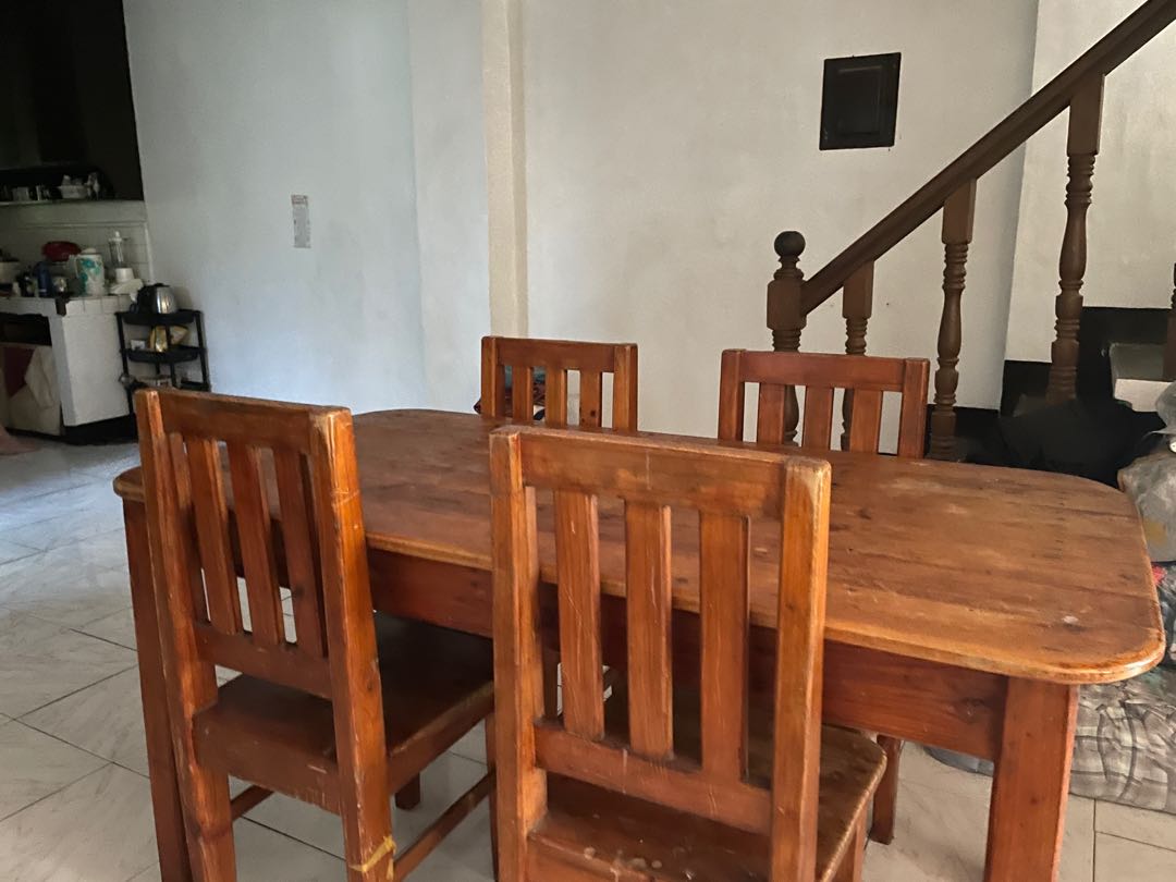 4 seater Palochina Dining Table with Chair, Furniture & Home Living ...