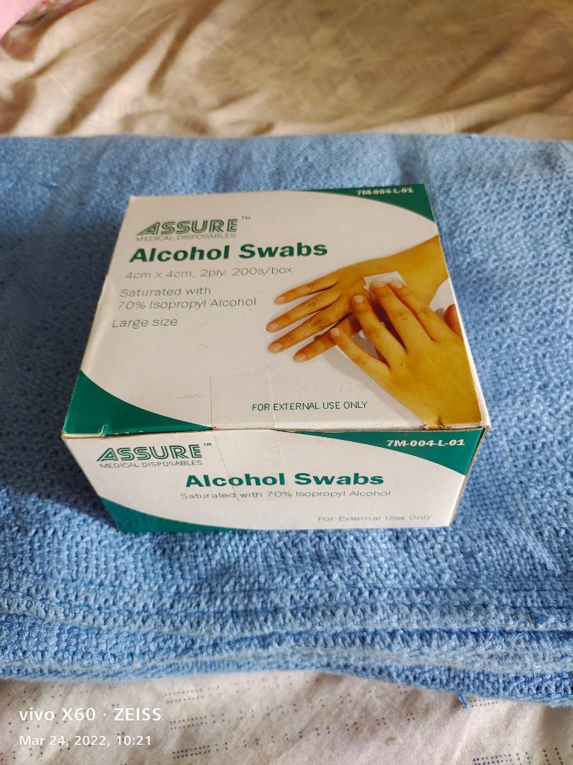 ASSURE Alcohol Swabs 200s/box., Health & Nutrition, Medical Supplies ...