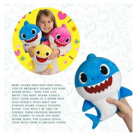 Baby Shark Family Plush Singing Toys Music Song Doll in English (J1137 ...