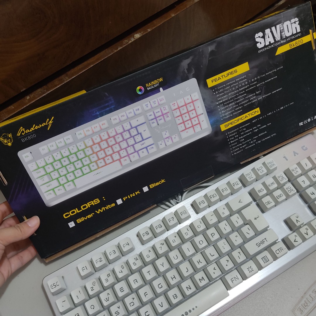 BADWOLF RGB Led Gaming Keyboard BK800, Computers & Tech, Parts ...