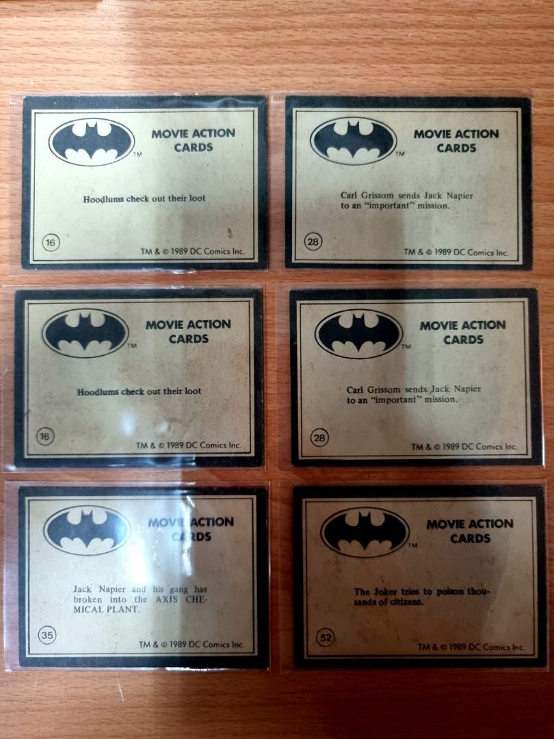 Batman 1989 DC Movie Cards, Hobbies & Toys, Toys & Games on Carousell