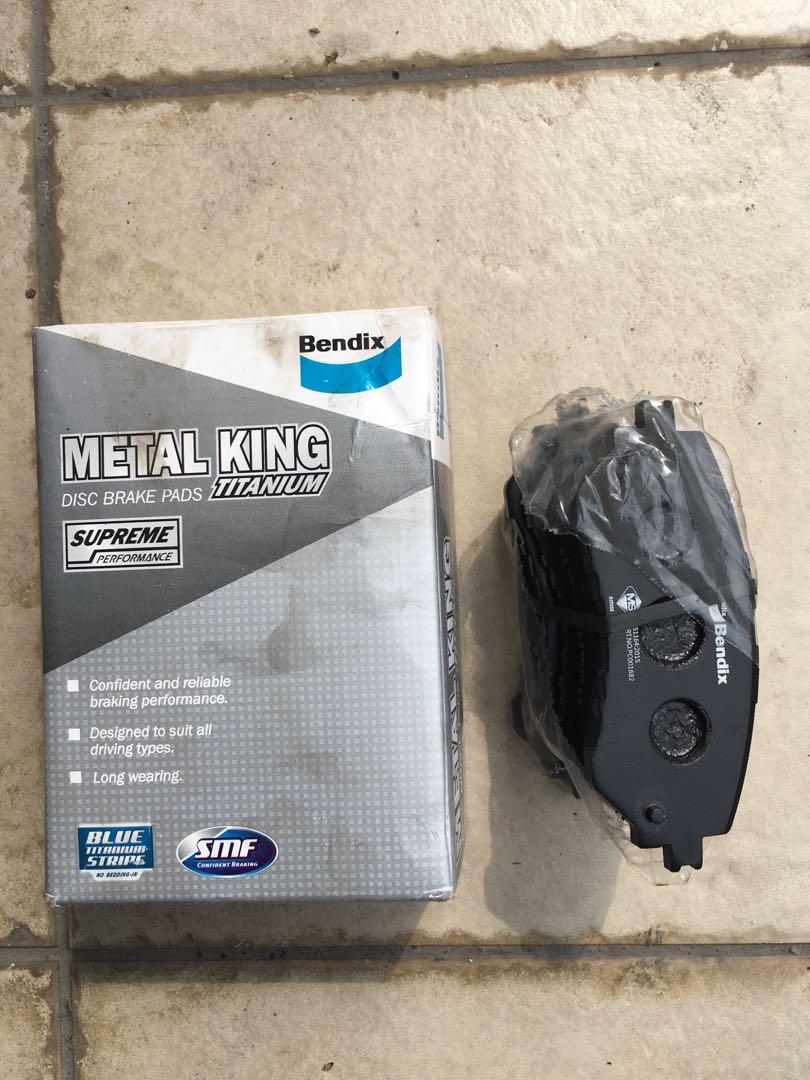 Bendix Metal King Titanium Disc Brake Pad Front for DB2261 - Toyota Vios NCP150 J/E Spec (Rear ...