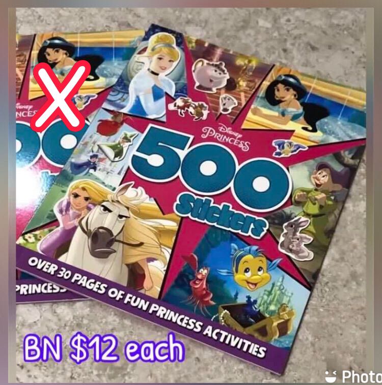 Brand new BN Disney Princess sticker activity book, Hobbies & Toys ...