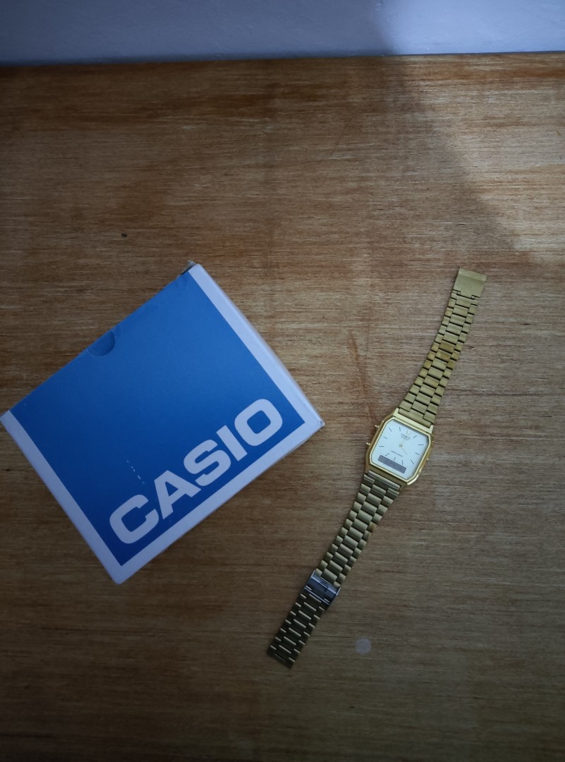 Casio Vintage Dual Time Glass Unisex, Men's Fashion, Watches ...