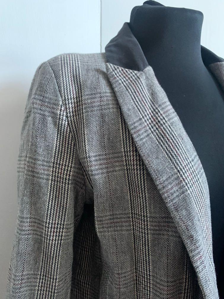 Checkered Suit, Women's Fashion, Coats, Jackets and Outerwear on Carousell