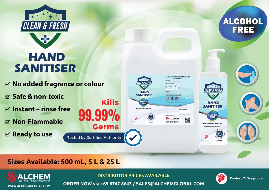 Clean & Fresh Hand Sanitiser Alcohol-Free, Beauty & Personal Care ...